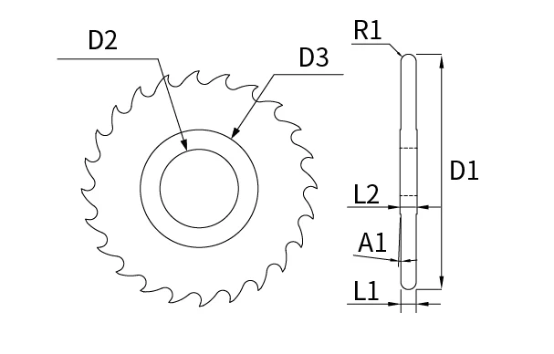 Custom Slitting Saw - Full Radius